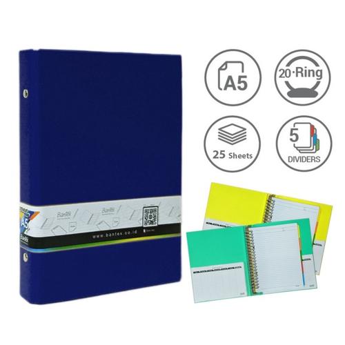 Promo Bantex Binder Kuliah Sekolah Kerja Size A5 20 Lubang /Bonus Isi ...