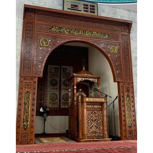 Jual mihrab masjid nabawi / mihrab masjid minimalis / mimbar masjid ...