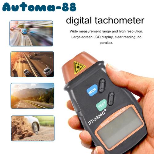 Jual Digital Tachometer DT2234C+ laser infrared non contact RPM tacho ...