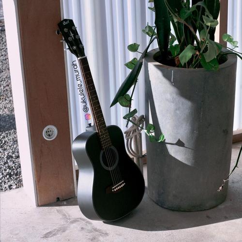 Jual GITAR AKUSTIK 3/4 CORT MINI CUSTOM JUNIOR HITAM FULLSET ELEKTRIK ...