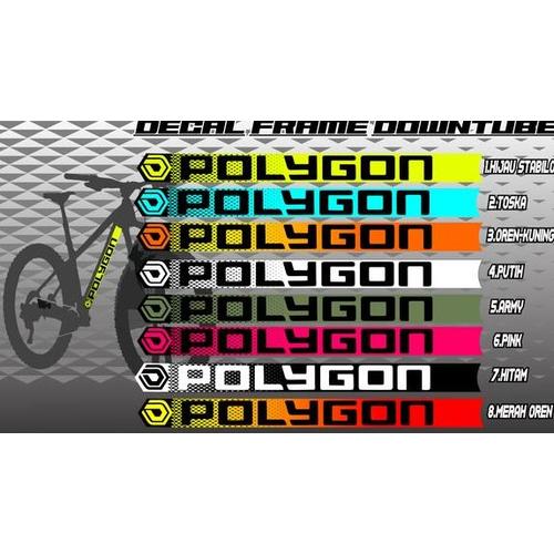 Jual stiker frame sticker decal sepeda polygon untuk downtube pasti ...