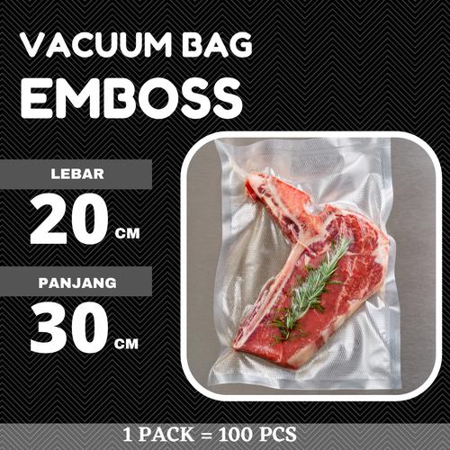 Jual PLASTIK VACUUM VACUM VAKUM MAKANAN EMBOSS EMBOSSED PER PACK 20X30 ...