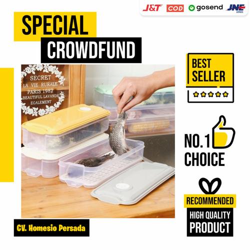 Jual Kotak Makanan Kulkas Box Vacuum Drain Hole Tempat Ikan Daging ...