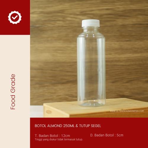 Jual BOTOL ALMOND 250ML & TUTUP SEGEL SHORT NECK / BOTOL PLASTIK ...