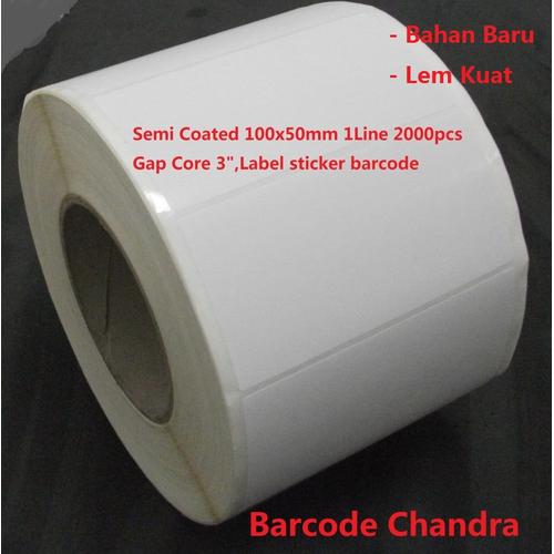 Jual semi coated 100x50mm 2000pcs 1line Gap Core 3",label sticker ...