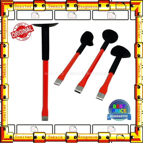 Jual Pahat Topi Besi Beton Lapis Karet Varian 8" 10" 12" Ujung Rata ...