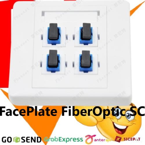Jual Roset Tanam/Face Plate 4 Core+AdapterSC CATV/FTTH FO/Fiber Optic ...