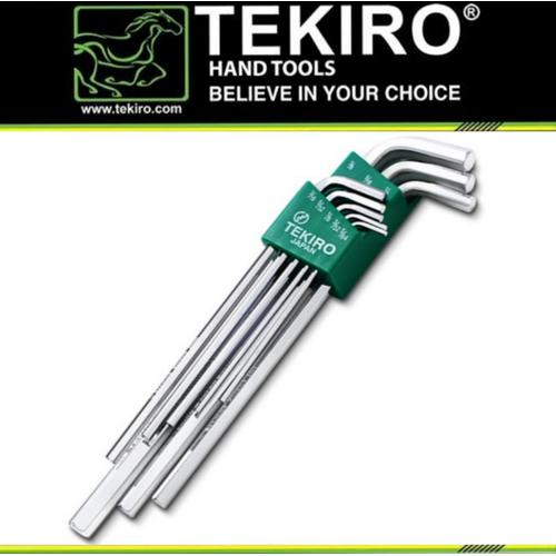 Jual TEKIRO Kunci L Set Inchi Panjang/Hexagon Key 5/64"-3/8" 8pcs HK ...