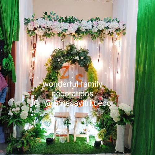 Jual backdrop akad nikah/pernikahan nuansa floral 2.2meter - Jakarta ...