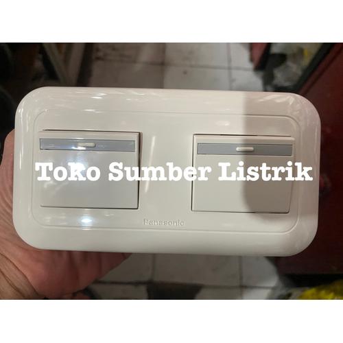 Jual Saklar ganda panasonic gandeng 2gang seri 2 gang engkel double ...