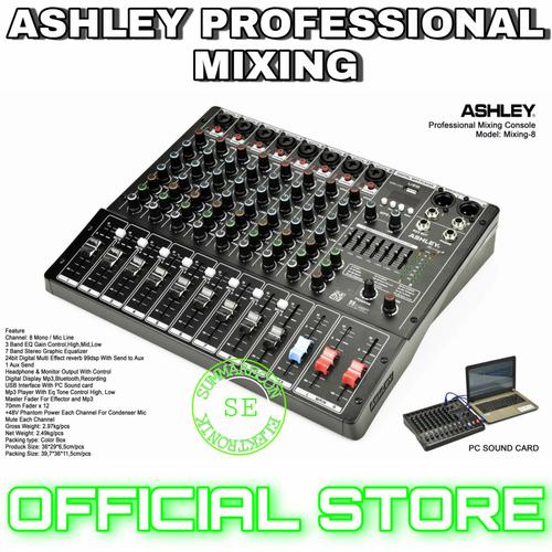 Jual mixer ashley 8 channel original ashley mixing 8 usb bluetooth ...