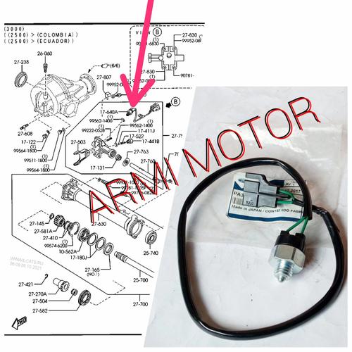 Jual Switch Gardan 4x4 Ford Ranger Everest 2.5 cc 2.9cc TDI Original ...