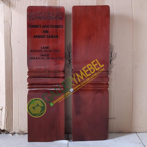 Jual Papan Patok Nisan Kuburan Kayu Jati / Patok Nisan Nama Ukiran ...