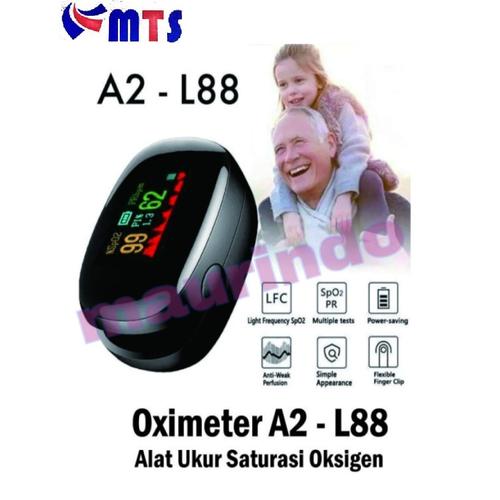 Jual Fingertip pulse Oximeter A2 L88 Saturasi Oxymeter LCD Alat Ukur O2 ...