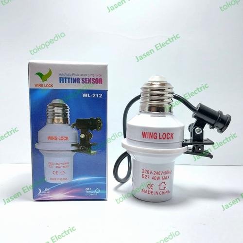 Jual FITTING LAMPU SENSOR CAHAYA OTOMATIS WING LOCK WL-212 - Kota ...