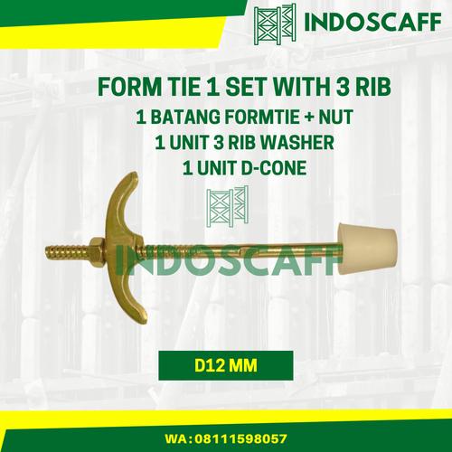 Jual Form Tie 12 mm 1 set with 3 Rib Washer - Kab. Bogor - Pusat ...