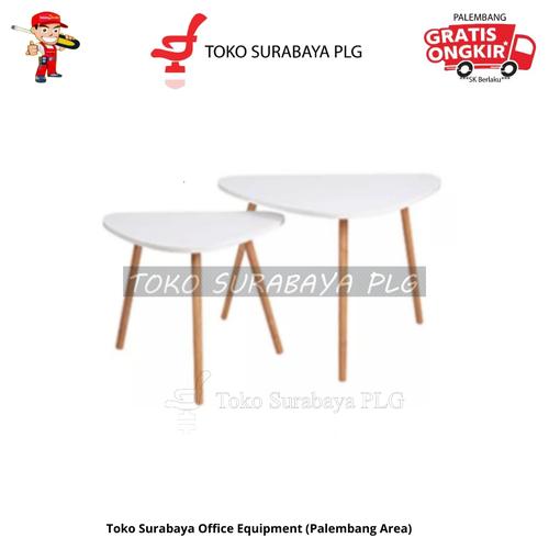 Jual Meja Tamu Kayu Meja Segitiga Scandinavian Coffee Table Meja Teras ...