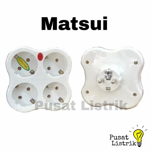 Jual Steker T-multi 4 Lubang Lampu LED Matsui Colokan 4 Lubang MT-314L ...