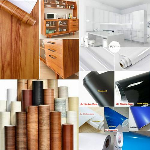 Jual WALL STIKER MOTIF KAYU DAN STICKER VINYL POLOS WATERPROOF TAHAN ...