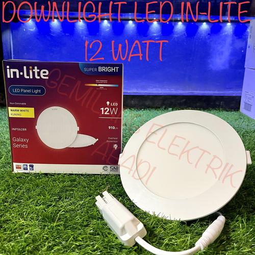 Jual LAMPU DOWNLIGHT LED PANEL 12 WATT 12W BULAT INPS626R INLITE IN ...