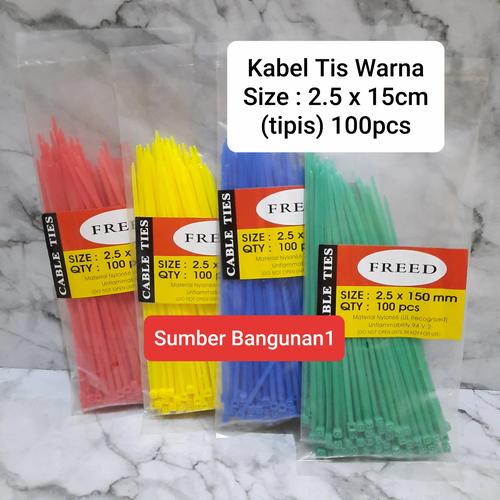 Jual Kabel tis 15cm warna Cable Ties tali robot fiber 15 cm tarik segel ...