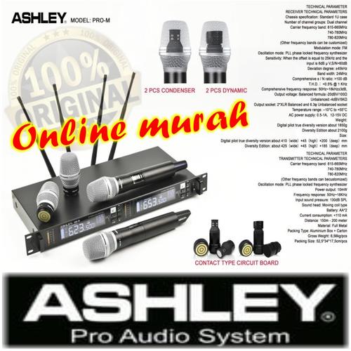 Jual mic wireless ashley pro m condensor dynamic original - Jakarta ...
