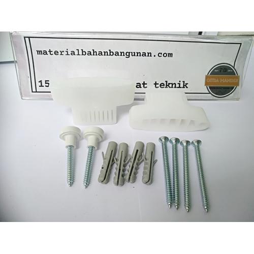 Jual Braket Breket PVC Bagian Samping Baut Tanam WC Duduk Universal ...