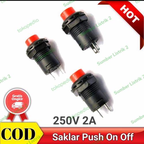 Jual tombol self locking saklar 12mm plastik saklar tekan on off AC DC ...