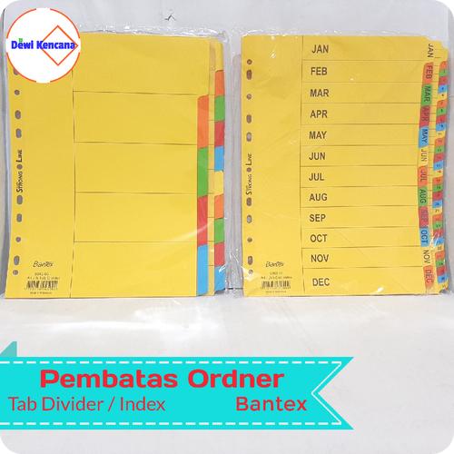 Jual Pembatas Ordner Cardboard Tab Divider & Indexes A4 Bantex - 5 Tab ...