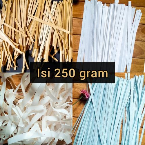 Jual [isi 250 gram]kertas cacah ,serut , potongan, isian parsel ...