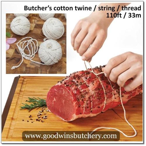 Jual 33m 110ft BUTCHER COTTON TWINE thread rope TALI BENANG UTK IKAT ...