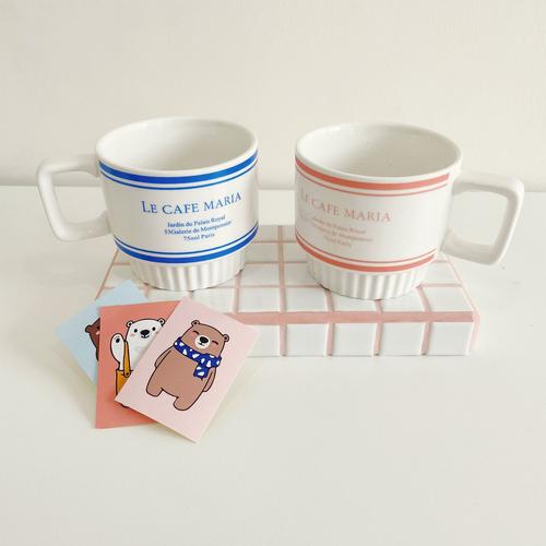 Jual Cafe Maria Cup Mug Cangkir Gelas Aesthetic Korea Style - Kota ...