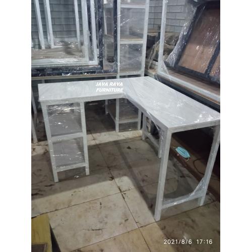 Jual Meja Letter L Kerja Meja Komputer Laptop Meja PC Gaming Meja Rak ...