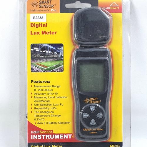 Jual Alat Ukur Digital Lux Meter SMART SENSOR AS803 - Jakarta Utara ...