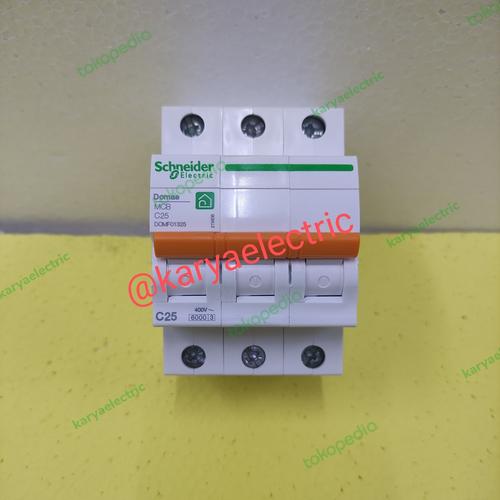 Jual MCB SCHNEIDER 3PHASE 25AMPERE 3P 25A 3 PHASE 25 AMPERE DOMAE ...