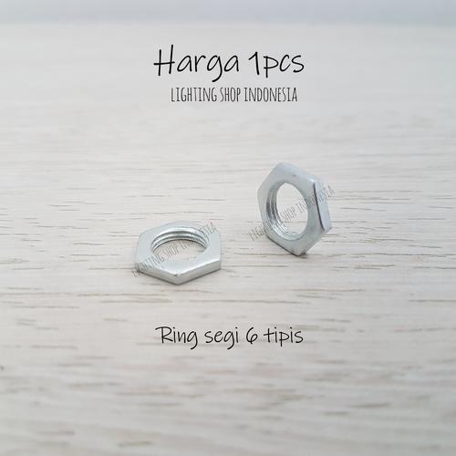 Jual Mur hex nut ring segi6 tipis segi enam 8 mm segi 6 1 buah ...