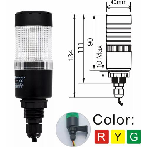 Jual Tower lamp 3 warna dengan buzzer 40mm 24V - Kab. Bekasi ...