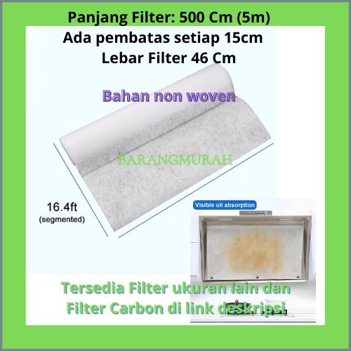 Jual Filter Cooker Hood Asap Kain Penyaring Minyak Dapur Roll 46cm 5 ...