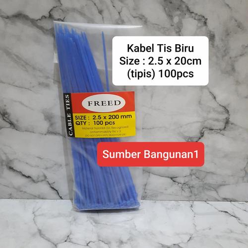 Jual Kabel Tis Warna biru 20cm Cable Ties tali robot fibet pagar 20 cm ...