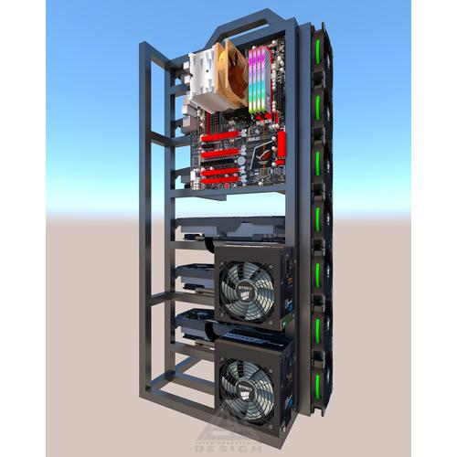 Jual rig mining 6 vga / rig mining rtx 3080 / case pc custom / mining ...