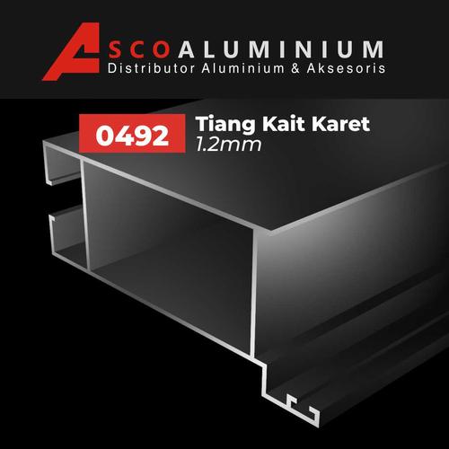 Jual Aluminium Tiang Kait Karet 1.3mm 8cm Profile 0492 Swing Door ...