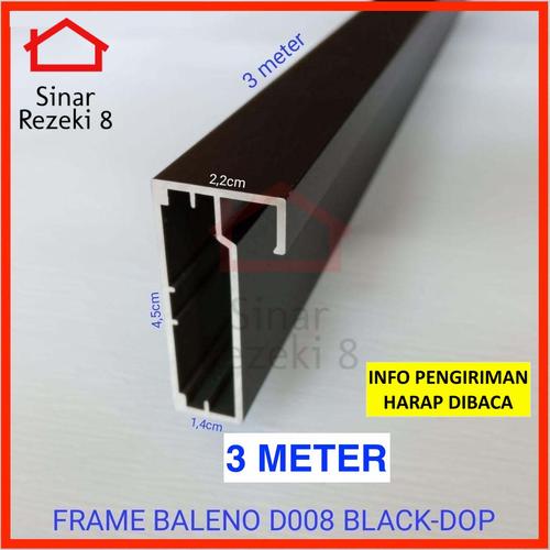 Promo FRAME Aluminium Hitam Kaca Lemari Kitchen Profil Lis Bingkai FA ...