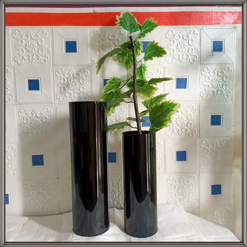 Jual Vas Silinder Vas Minimalis Vas Bunga Hias - Hitam & Emas, Tinggi ...