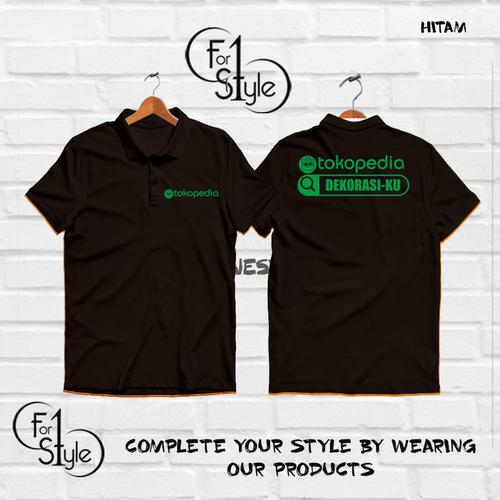 Jual Polo Shirt Kaos Polo Tokopedia Logo Bisa pake nama toko TOKPED ...