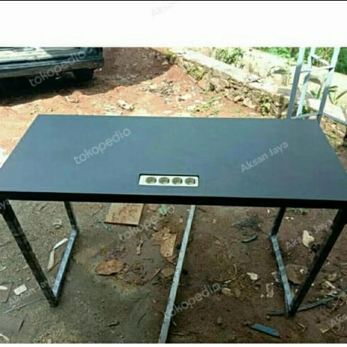 Jual meja kantor minimalis modern 100x60x75 plus colokan listrik - Kota ...