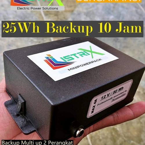 Jual ListriX mini powerpack 25Wh 12v backup ups modem wifi cctv alarm ...