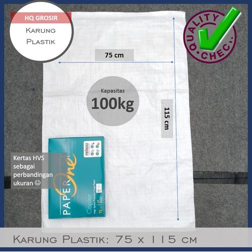 Jual Karung Plastik Premium Polos 75x115 cm Karung Packing 100Kg - Kota ...