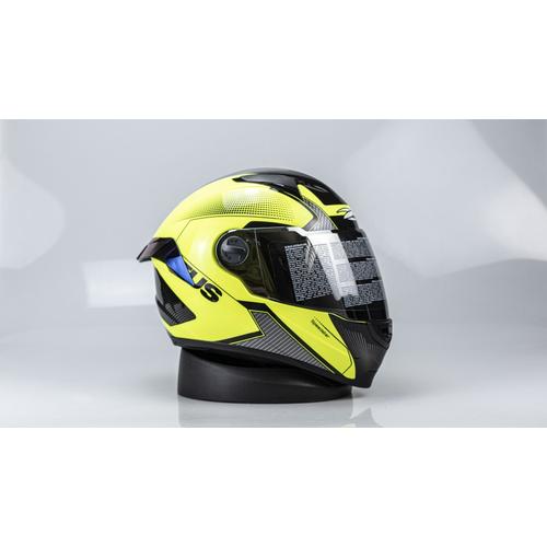 Jual HELM MOTOR ZEUS 811 FLUO YELLOW / AL6 BLACK HELM IMPORT ORI SNI ...