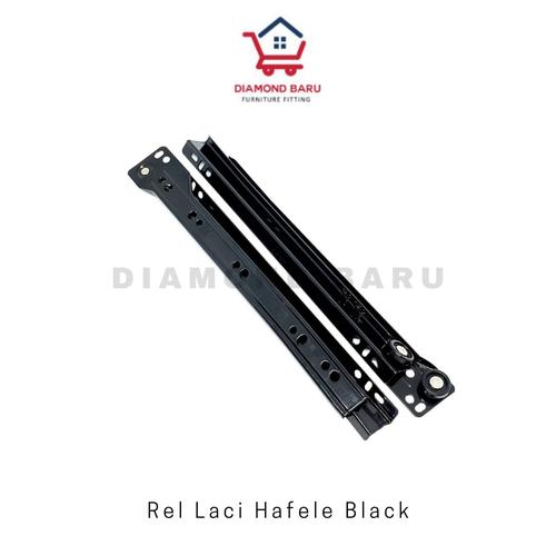 Jual Rel Laci Hafele Hitam / Rel Laci Roda Black - 30cm - Kota ...