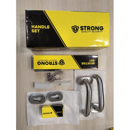Jual Set Handle Kunci Pintu Aluminium Lockcase Set Lever Handle Mortise ...